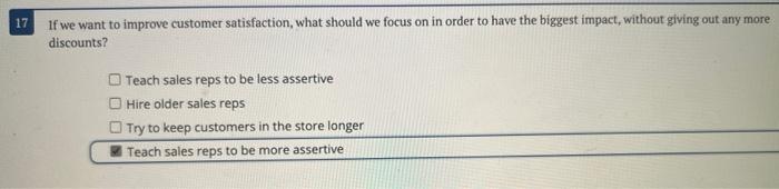 Solved When predicting Customer Satisfaction based on all | Chegg.com
