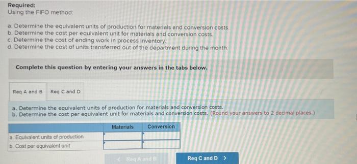 Solved Easy incorporated uses the FIFO method in its process | Chegg.com