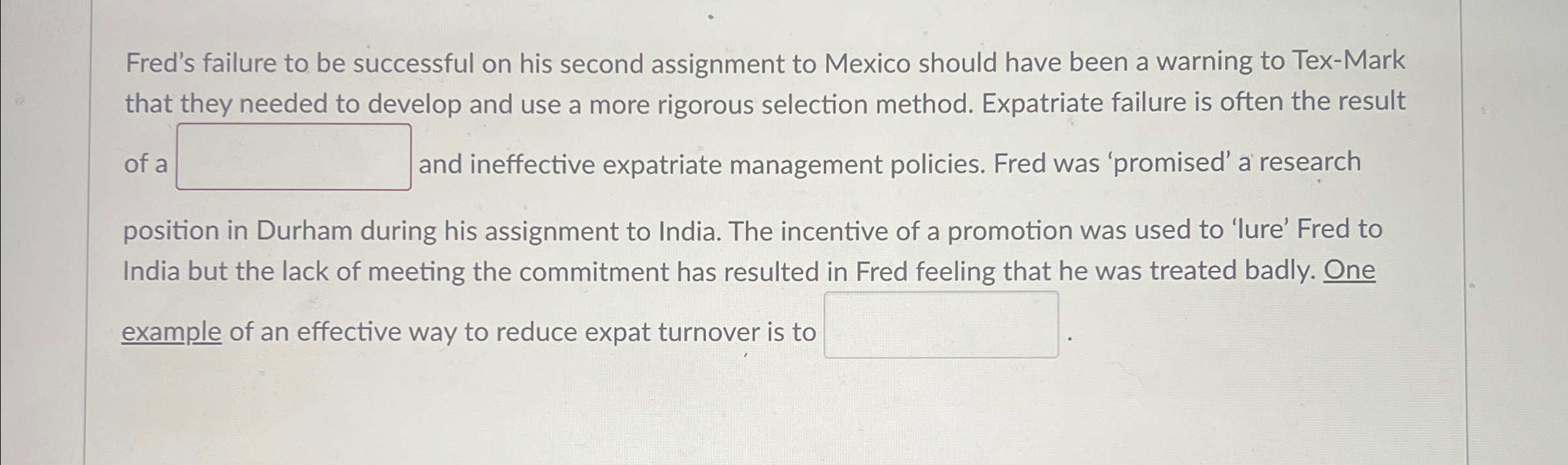 Solved Fred's failure to be successful on his second | Chegg.com