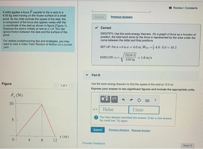 Solved Review Constants Submit Previous Answers A child | Chegg.com