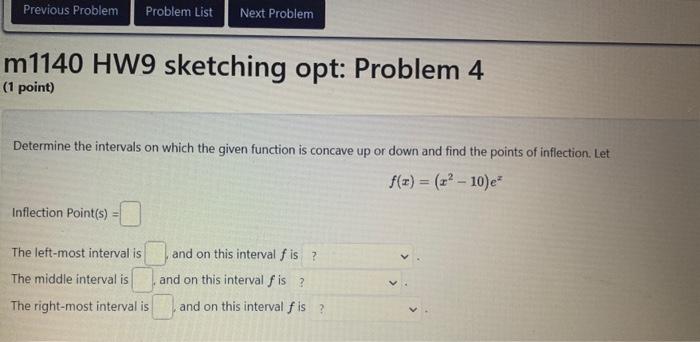 Solved m1140 HW9 sketching opt: Problem 4 (1 point) | Chegg.com