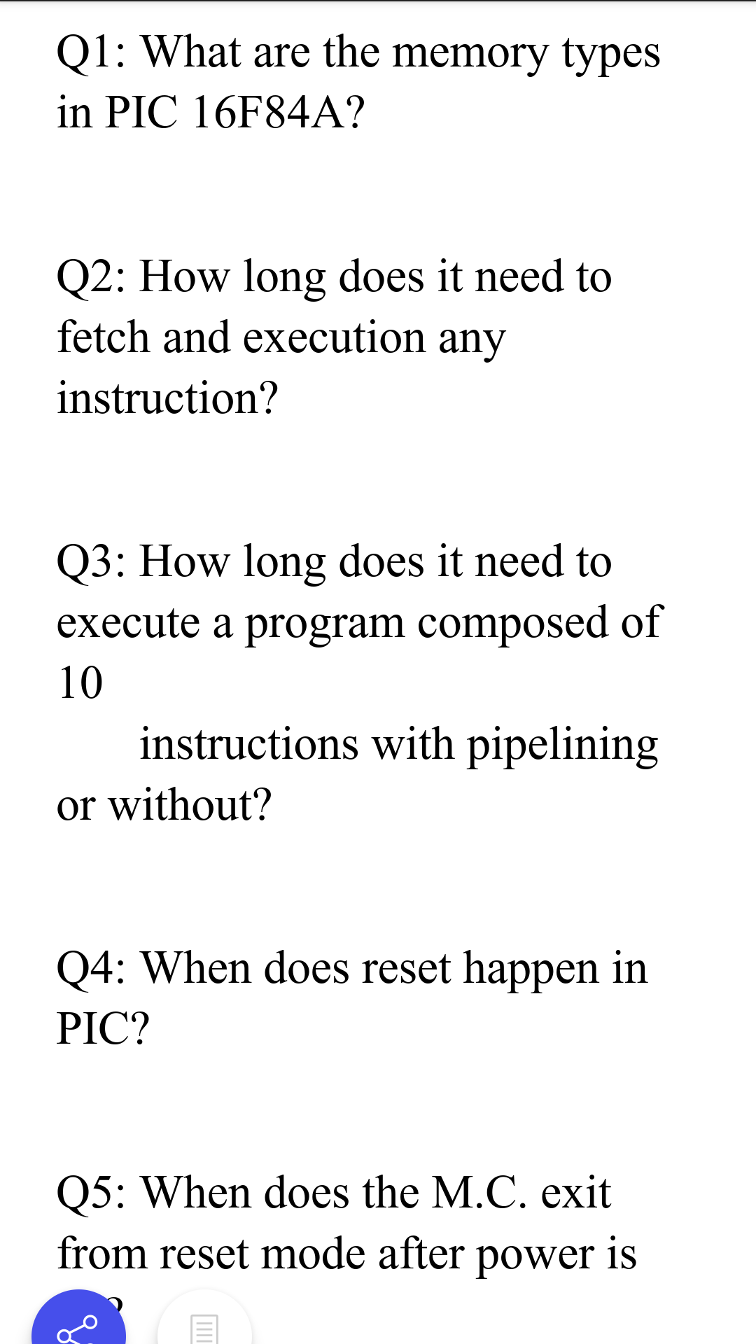 Solved Q1: What are the memory types in PIC 16F84A? Q2: How | Chegg.com