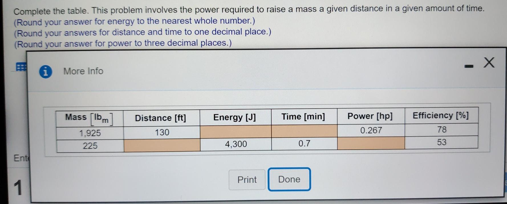 Solved Complete the table. This problem involves the power | Chegg.com