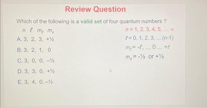 Solved Review Question Which of the following is a valid set | Chegg.com