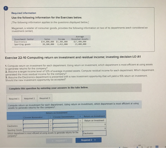 Solved Required information Use the following information | Chegg.com