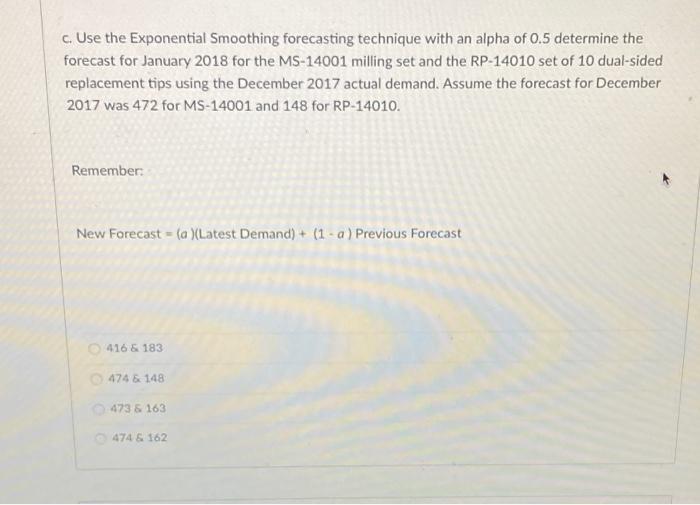 Solved b. Use the Moving Average forecasting technique with | Chegg.com