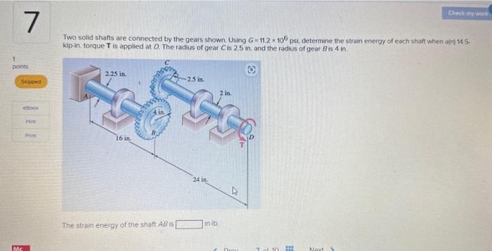Solved Two solid shafts are connected by the gears shown. | Chegg.com