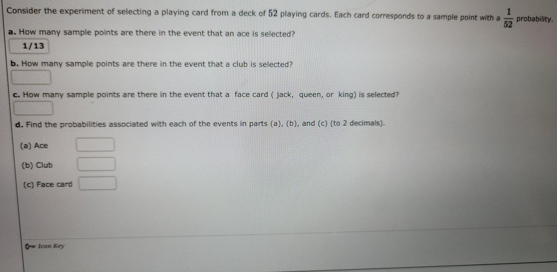 Solved Consider the experiment of selecting a playing card | Chegg.com