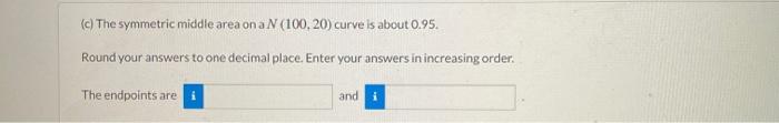 Solved Find endpoints on the given normal density curve with | Chegg.com
