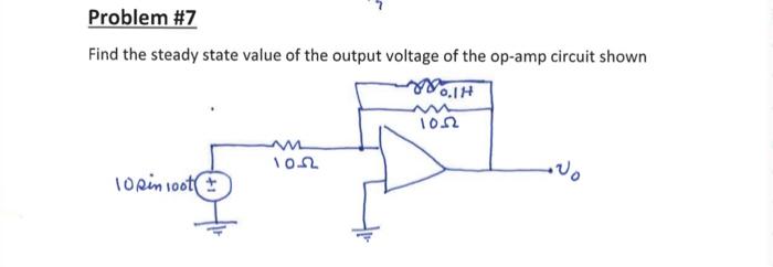 Solved Find The Steady State Value Of The Output Voltage Of