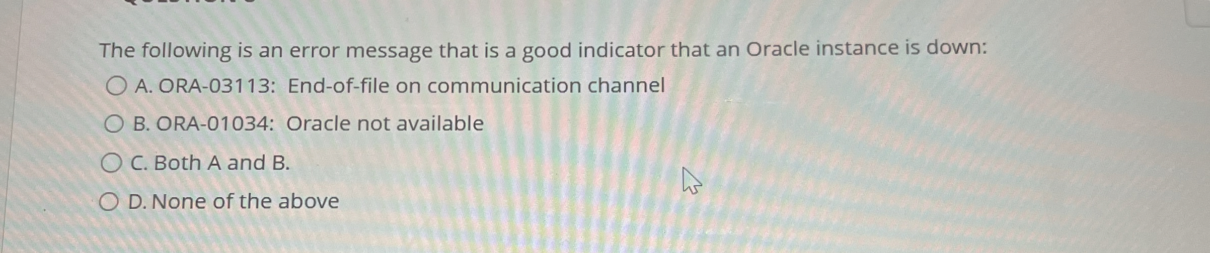 Solved The following is an error message that is a good | Chegg.com