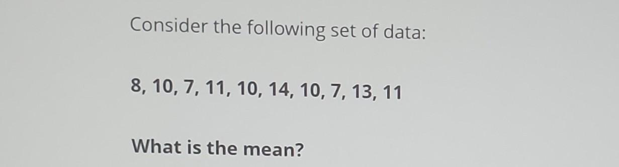 Solved Consider the following set of data: | Chegg.com
