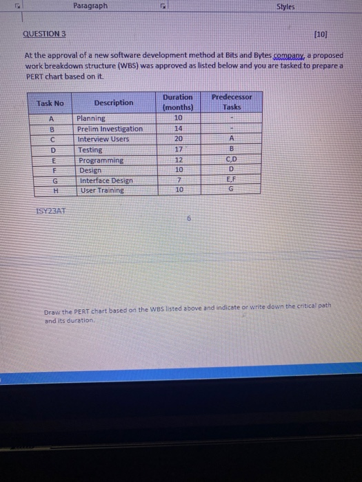 Solved Paragraph Styles QUESTION 2 L141 1. List and explain | Chegg.com