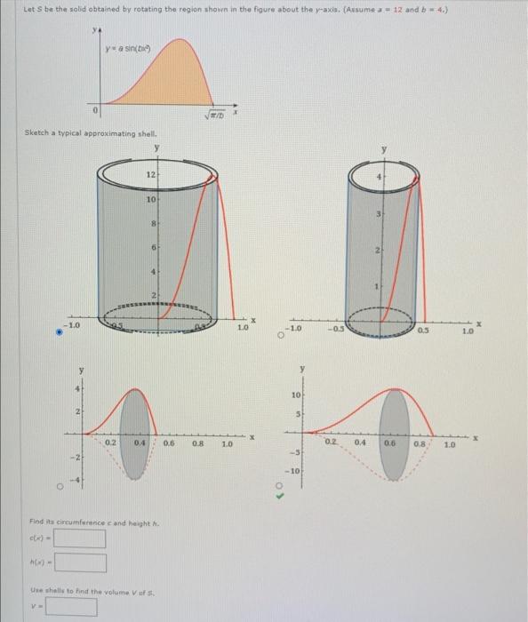 Solved Let S be the solid obtained by rotating the region | Chegg.com