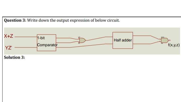 Solved Question 3: Write down the output expression of below | Chegg.com