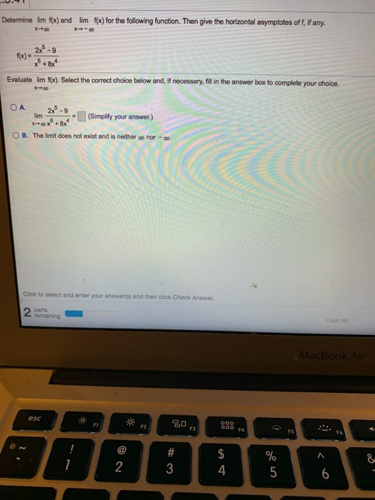 Solved Evaluate lim f(x). Select the correct choice below | Chegg.com