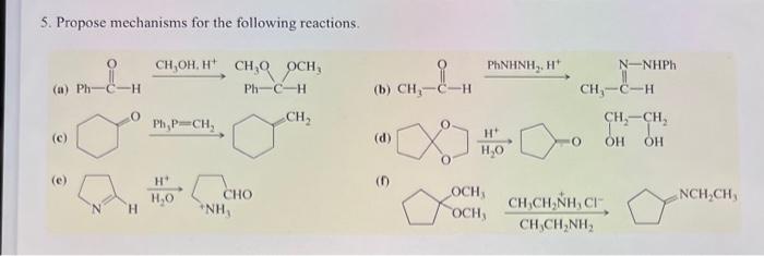 Solved 5. Propose mechanisms for the following reactions. | Chegg.com
