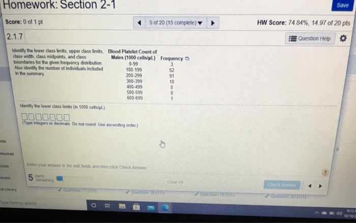 Solved Homework Section 2 1 Save Score 0 Of 1 Pt 5 Of 20