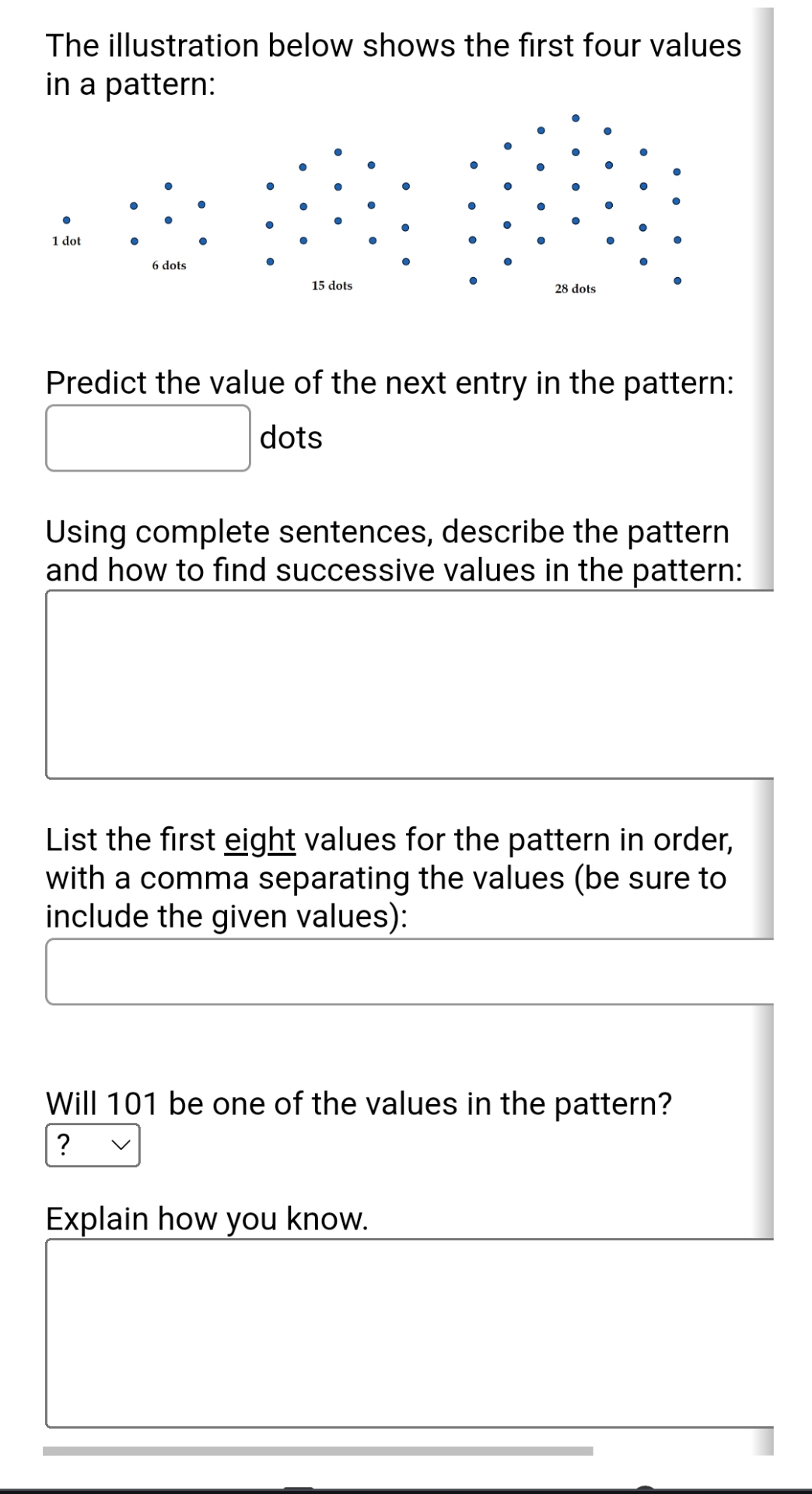 Solved The illustration below shows the first four values in | Chegg.com