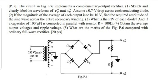 Solved [P. 6) The circuit in Fig. P.6 implements a | Chegg.com
