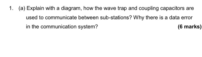 Solved 1. (a) Explain with a diagram, how the wave trap and | Chegg.com