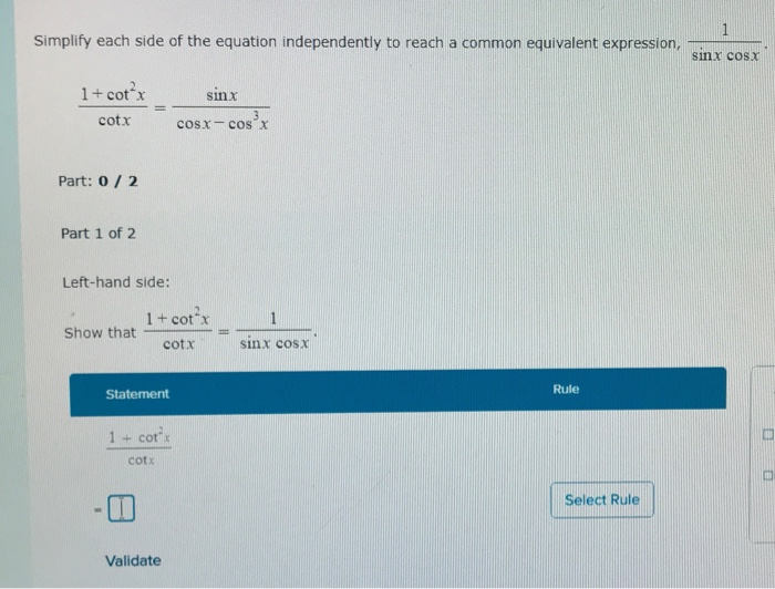 Solved Simplify each side of the equation independently to | Chegg.com