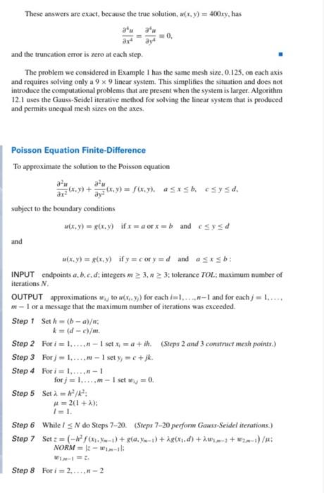 Solved Approximate The Solutions To The Following Elliptic