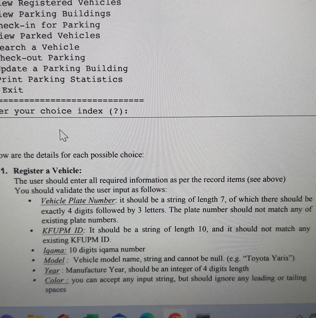 ew Registered Vehicles Lew Parking Buildings neck-in | Chegg.com