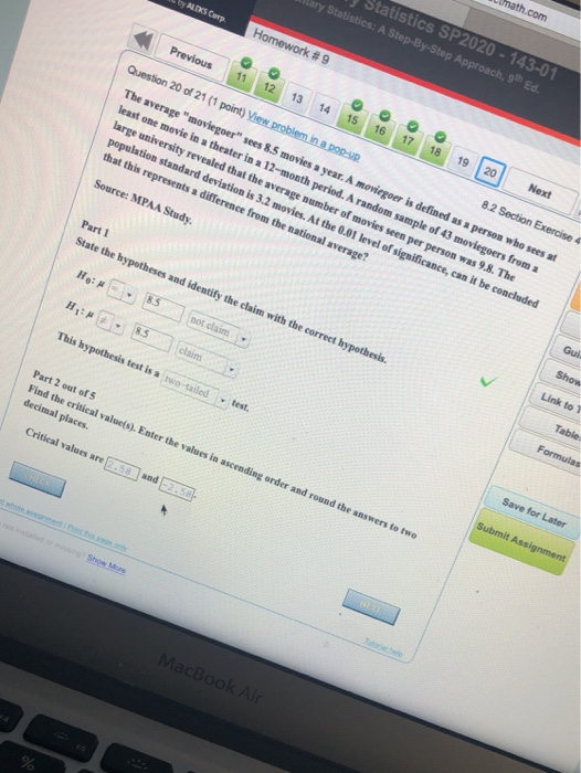 Solved Statistics SP2020 - 143-01 Mary Statistics: A | Chegg.com