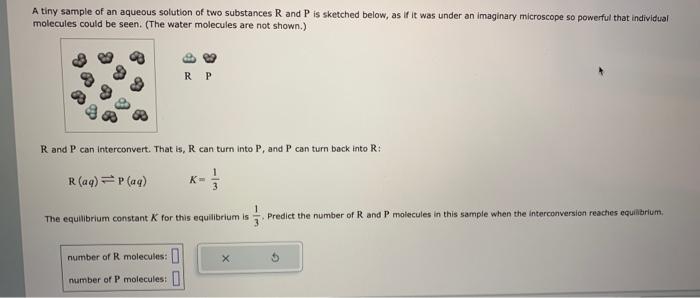 Solved A tiny sample of an aqueous solution of two | Chegg.com