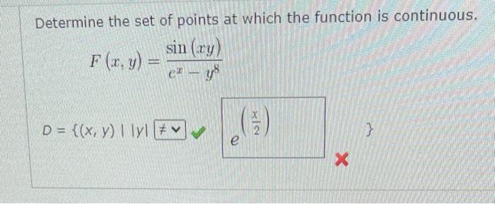 Solved Determine the set of points at which the function is | Chegg.com
