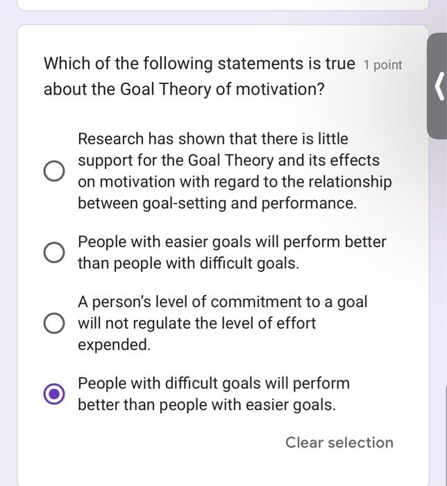 Solved Which of the following statements is true 1 point | Chegg.com