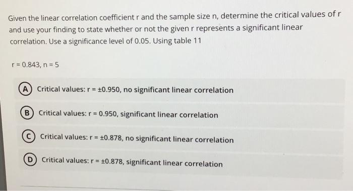 Solved What is the formula for finding critical value and | Chegg.com