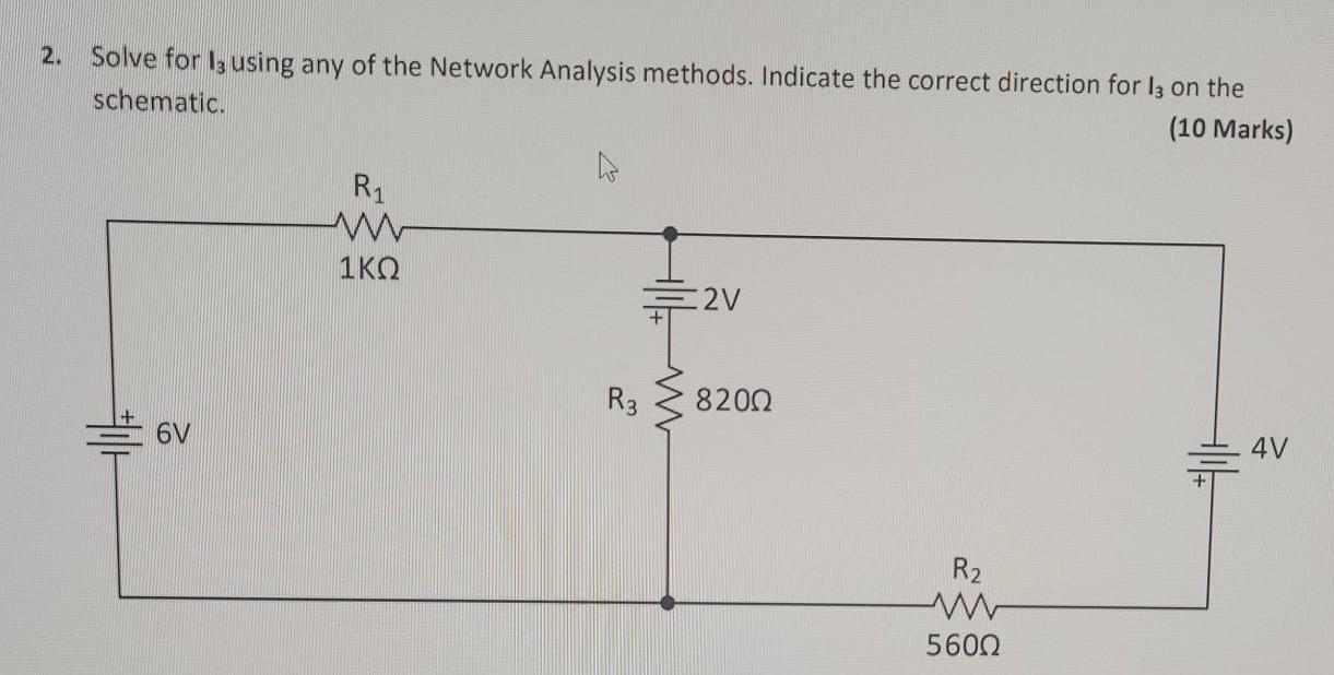 Solved 2. Solve for is using any of the Network Analysis | Chegg.com