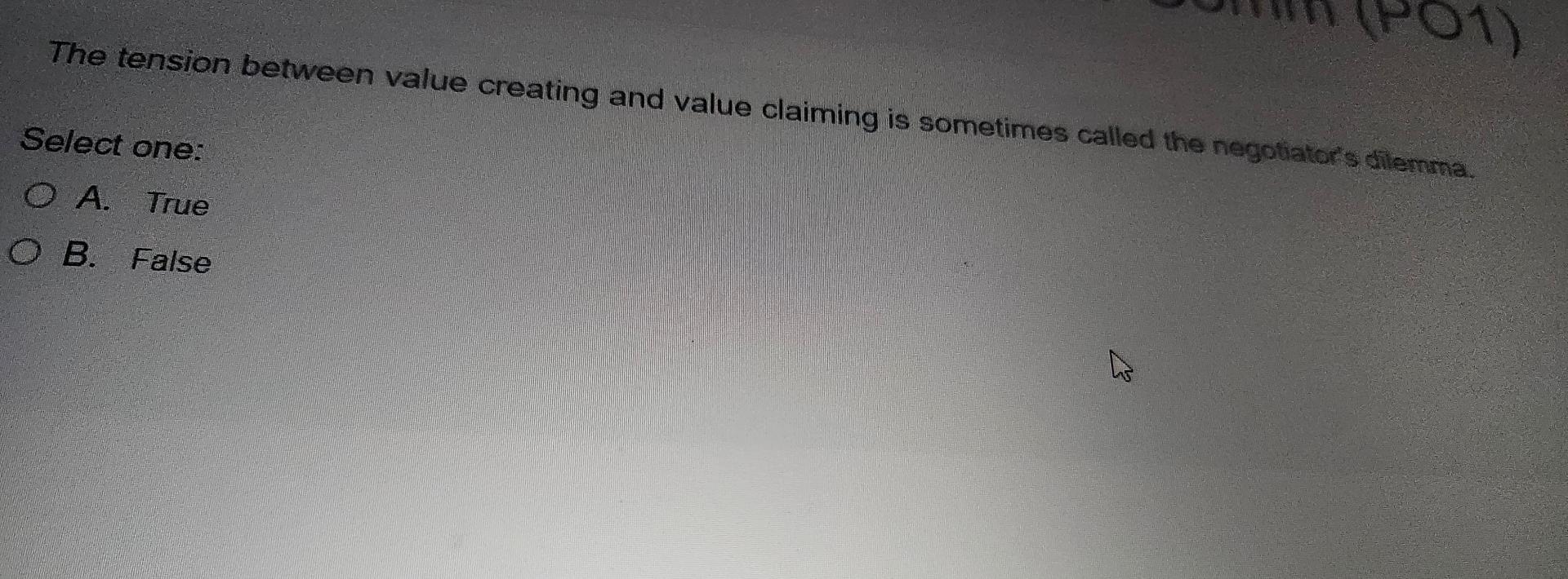 Solved The tension between value creating and value claiming | Chegg.com