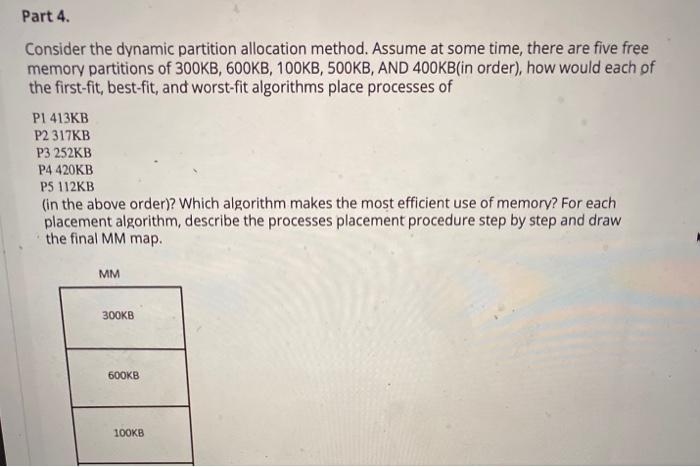 Solved Part 3 A system has 4 processes and 5 reusable | Chegg.com