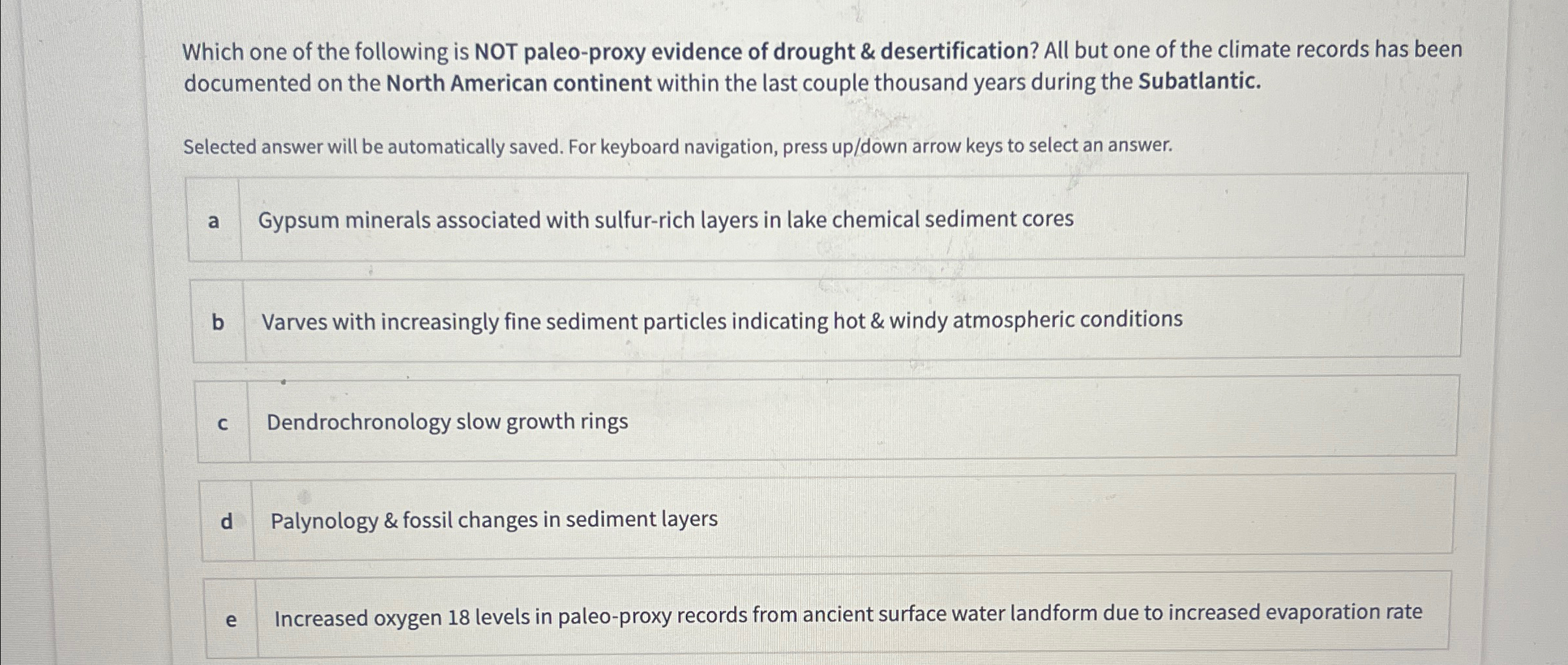 Solved Which one of the following is NOT paleo-proxy | Chegg.com