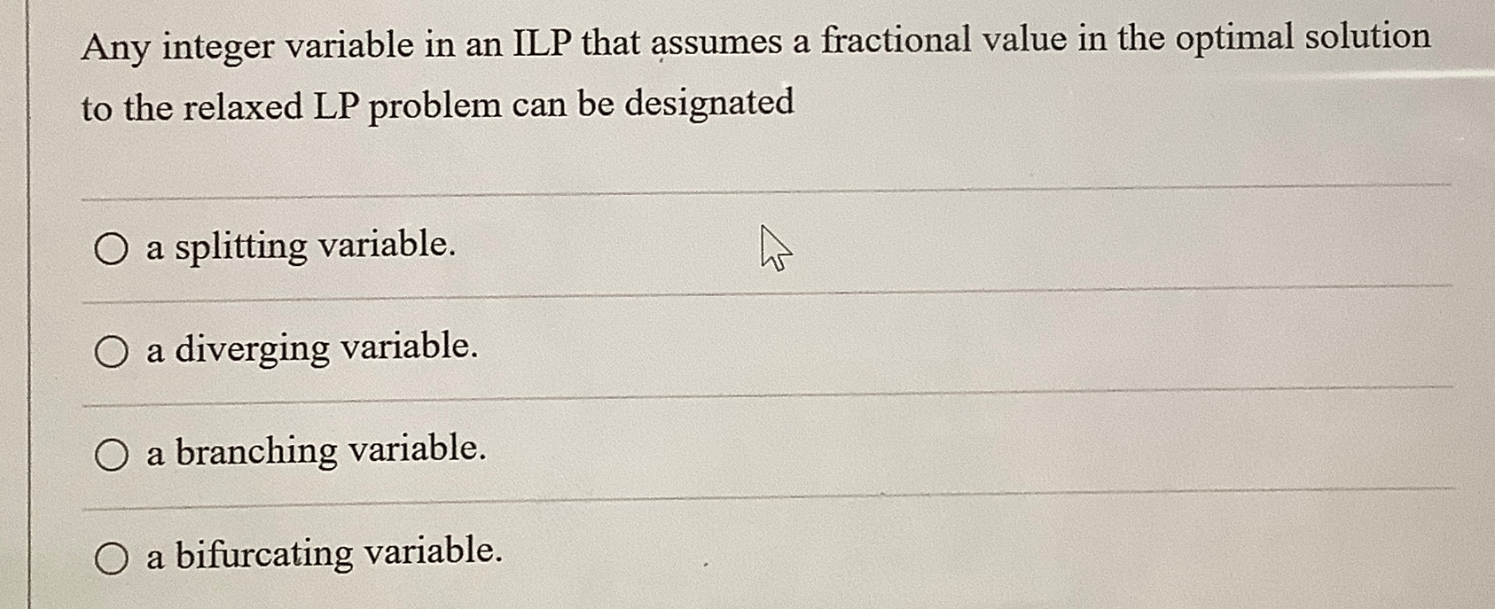 Solved Any integer variable in an ILP that assumes a | Chegg.com