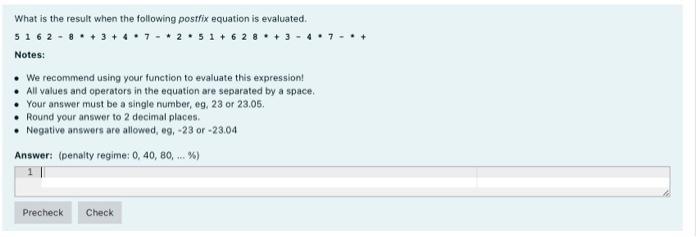 Solved What is the result when the following postfix | Chegg.com