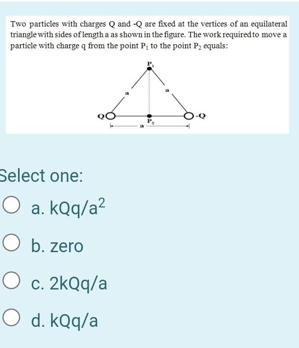 Solved Two particles with charges Q and are fixed at the | Chegg.com