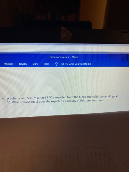 Solved Homework Week 6 Word Mailings Review View Help Tell