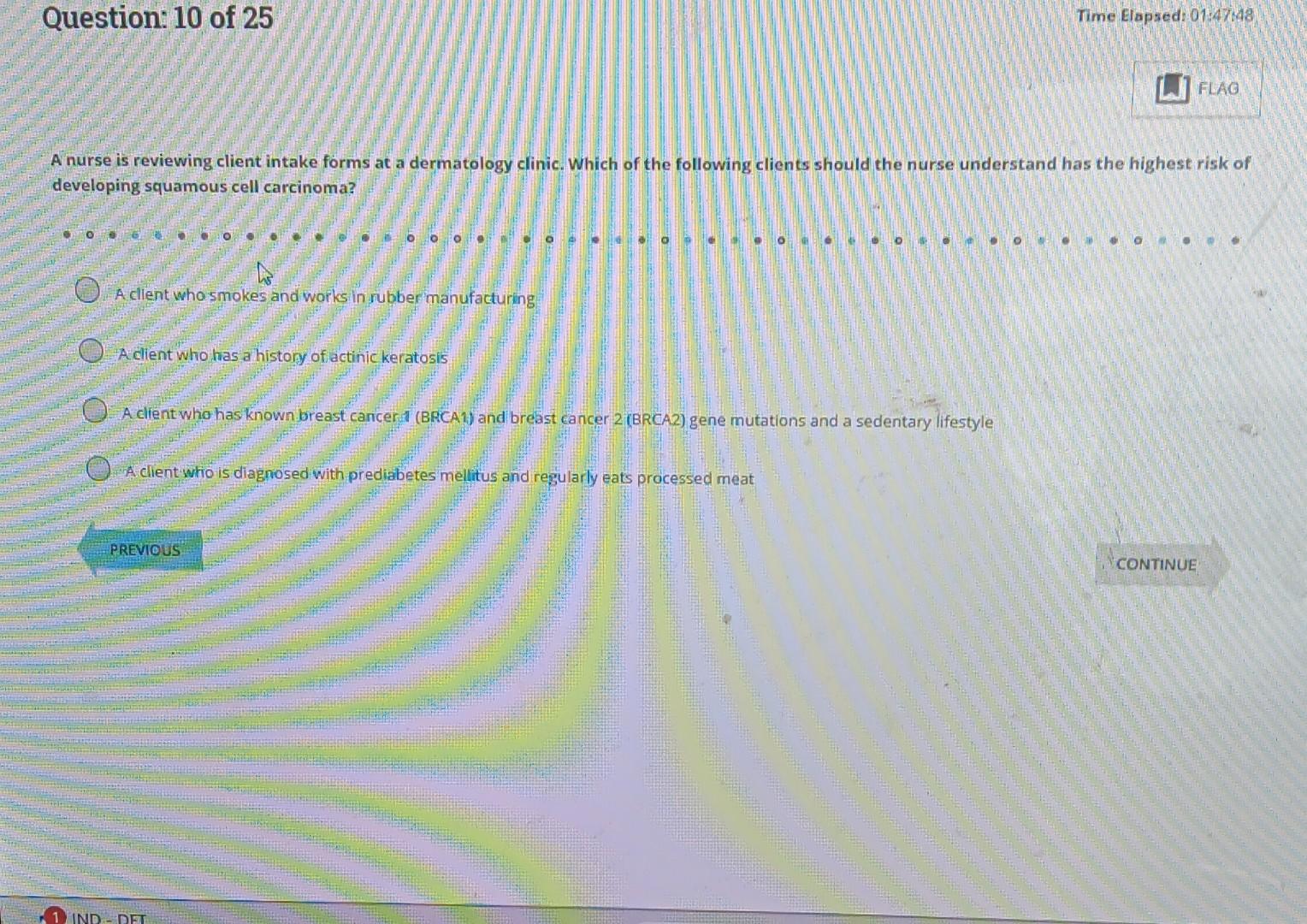 Solved A nurse is reviewing client intake forms at a | Chegg.com