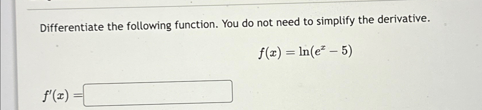 Solved Differentiate the following function. You do not need | Chegg.com