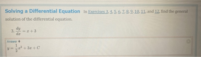 Solved Solving a Differential Equation in Exercises 3, 4,5, | Chegg.com