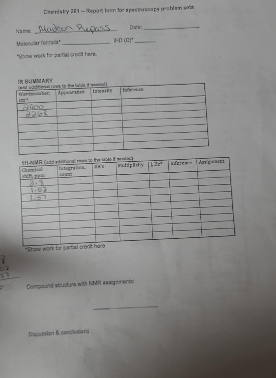 Solved Spectroscopy problem-2 %C,63.85;%H,6.38;% | Chegg.com