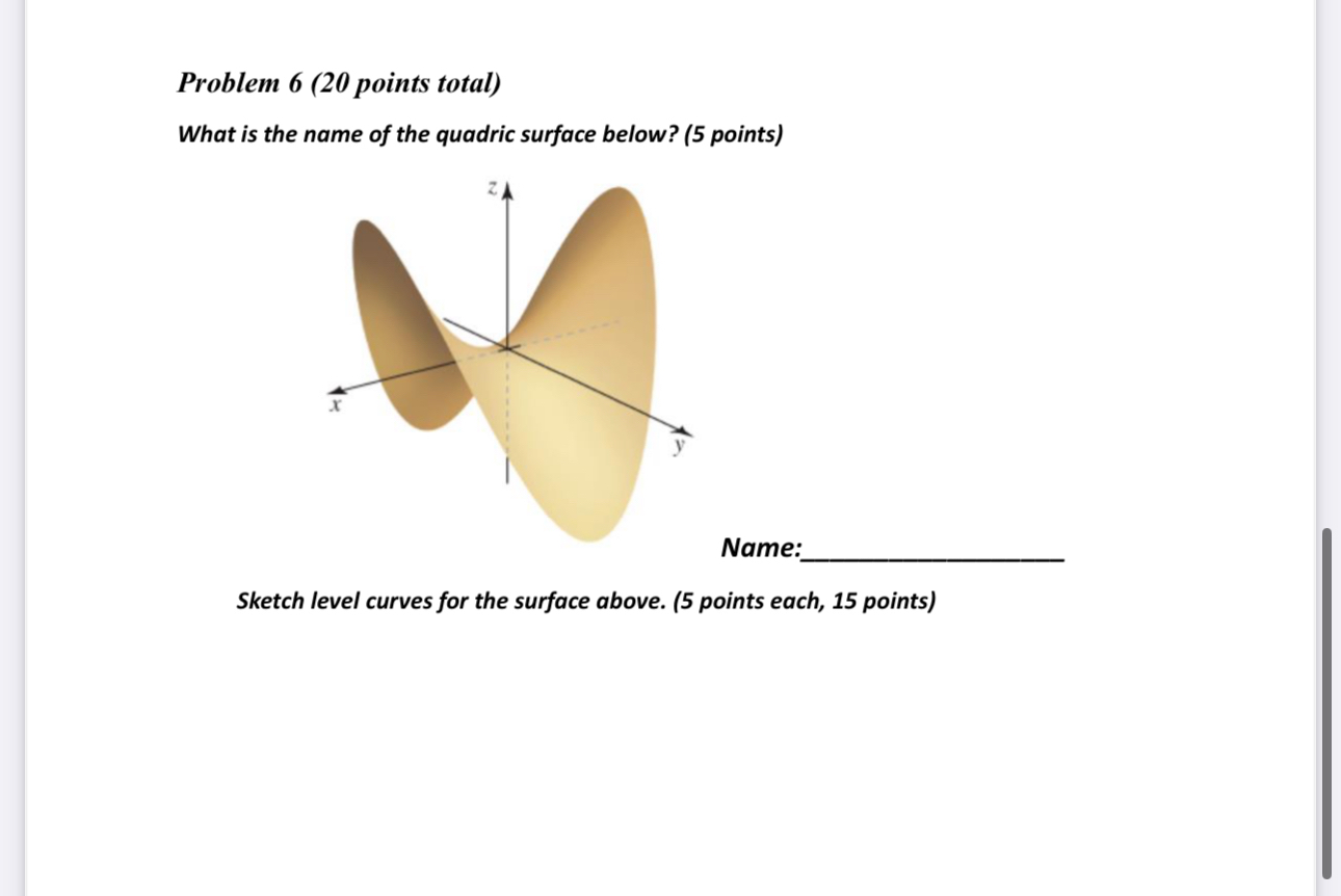 Solved Problem 6 (20 ﻿points total)What is the name of the | Chegg.com