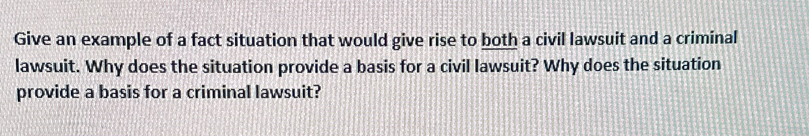 Give an example of a fact situation that would give | Chegg.com