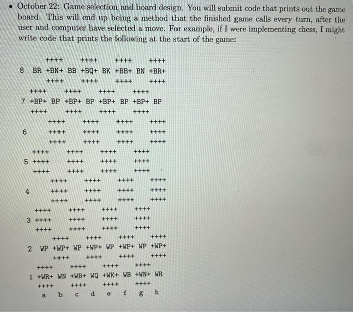 Solved In Java, I need to create a chessboard using only | Chegg.com