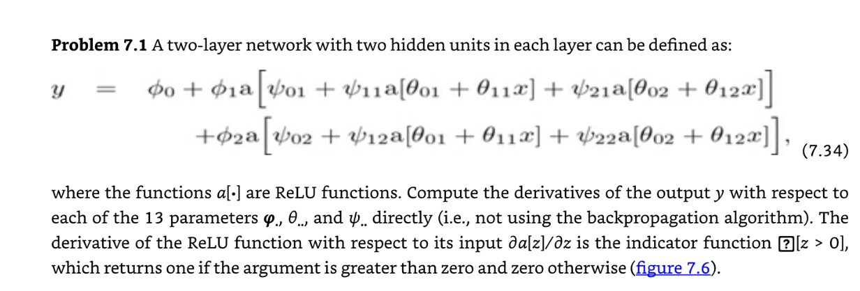 Solved Problem 7 1 ﻿a Two Layer Network With Two Hidden