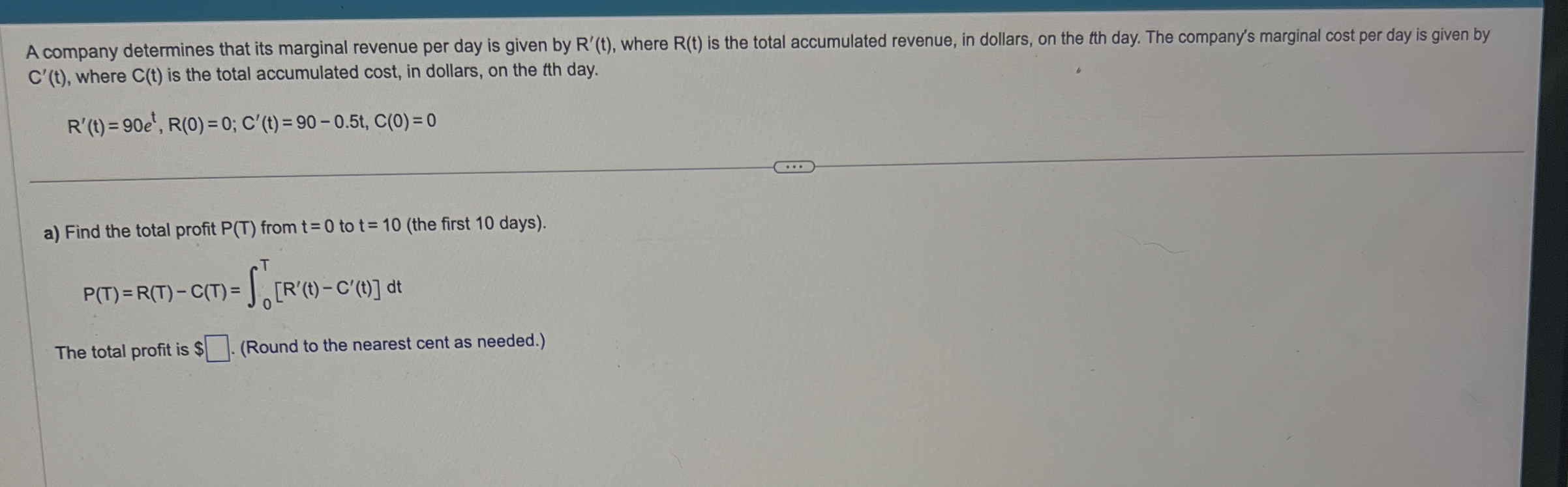Solved A company determines that its marginal revenue per | Chegg.com
